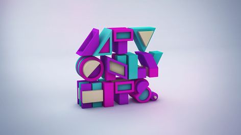 3D Typography Inspiration on Designspiration