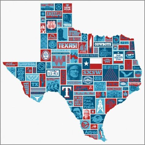 texas and illustration image inspiration on Designspiration