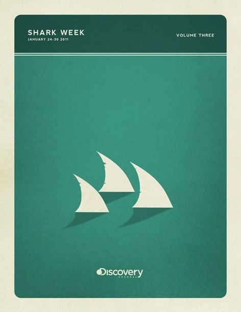 Posters, Sharks, and Shark Week image inspiration on Designspiration