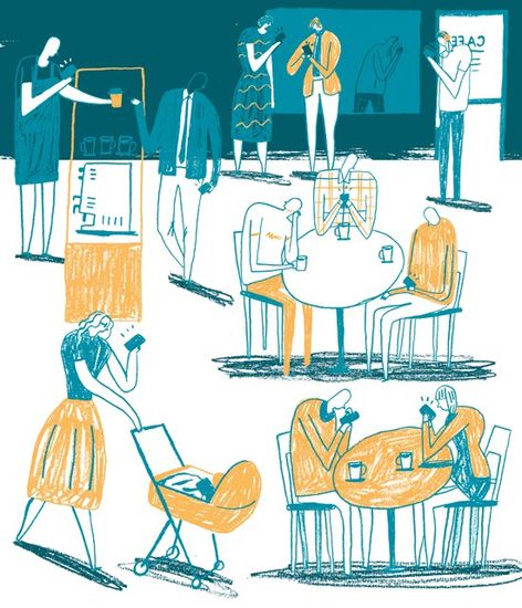 illustration, editorial, magazine, character, and magazine cover image ...