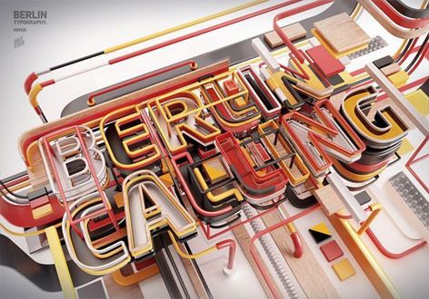 3D Typography Inspiration on Designspiration