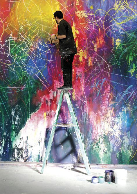 Creative painting, art, abstract, portrait, and portrait painting image ...