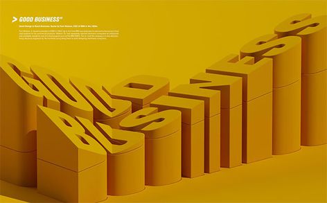 3D Typography Inspiration on Designspiration