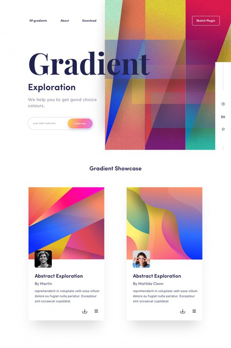 Gradients Inspiration on Designspiration