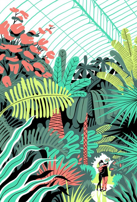 Illustrations and Color Schemes image inspiration on Designspiration