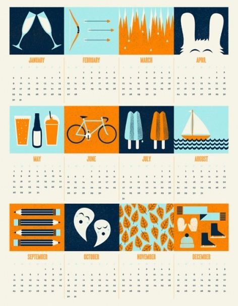 Graphic Design, Illustrations, Paper Cards, Calendars, and Calendar ...
