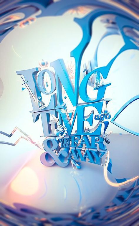 3D Typography Inspiration on Designspiration