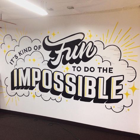 Typography, Offices, Office Walls, and Wall Murals image inspiration on ...