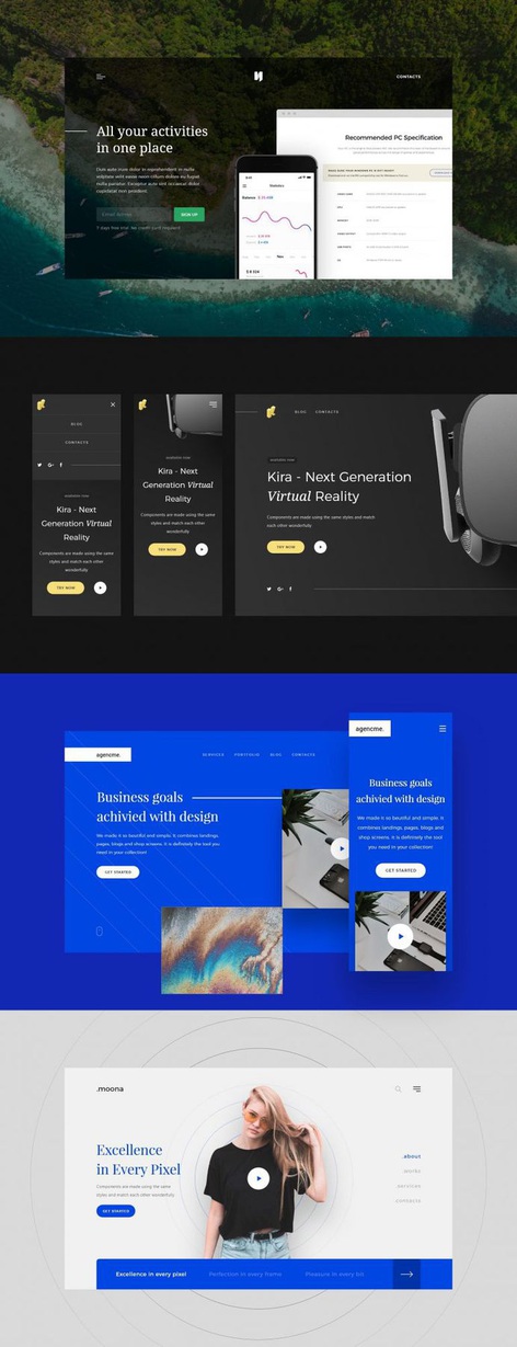 Website Templates Inspiration on Designspiration