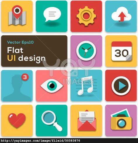 Flat Design Inspiration on Designspiration