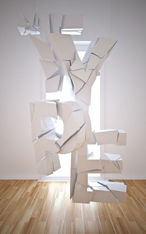 3D Typography Inspiration on Designspiration