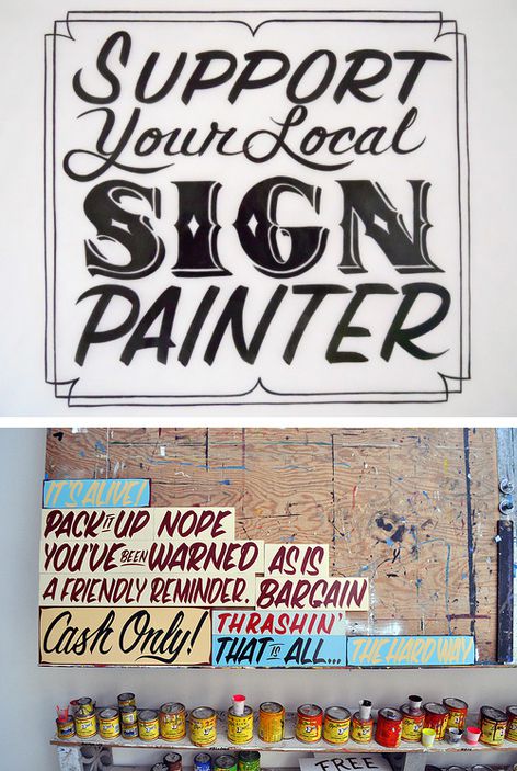 type, typography, sign, lettering, and painting image inspiration on ...