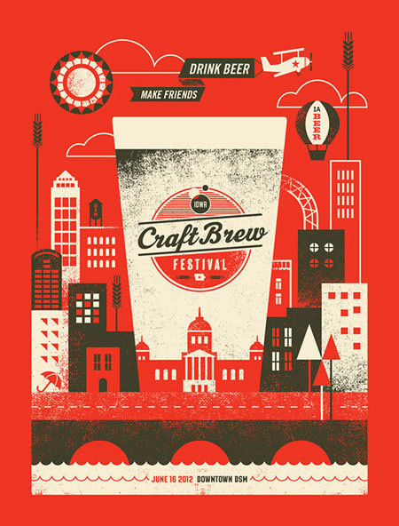 Posters and Beer image inspiration on Designspiration
