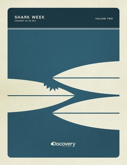 Posters, Sharks, and Shark Week image inspiration on Designspiration